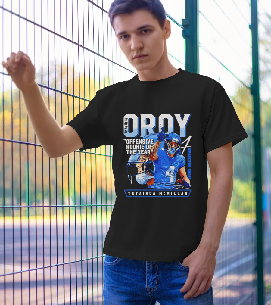2025 OROY Offensive Rookie Of The Year Tetairoa McMillan Wide Receiver Carolina Panthers T-Shirt
