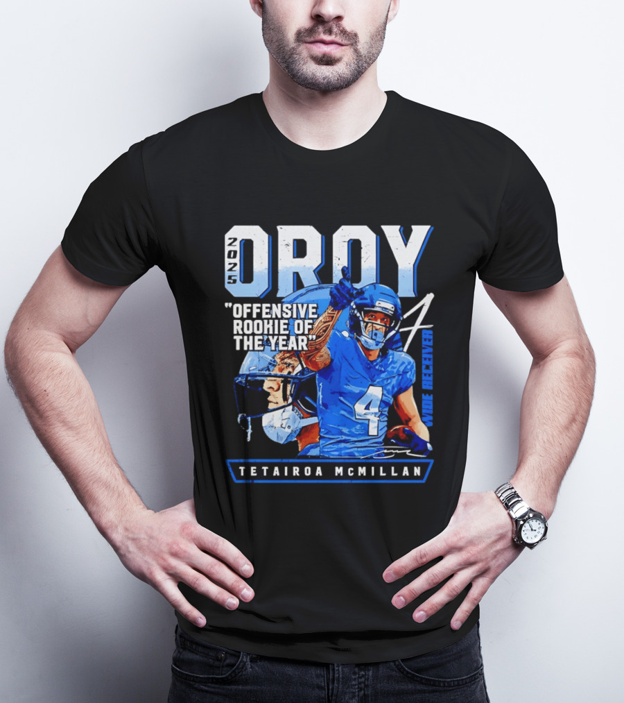 2025 OROY Offensive Rookie Of The Year Tetairoa McMillan Wide Receiver Carolina Panthers T-Shirt