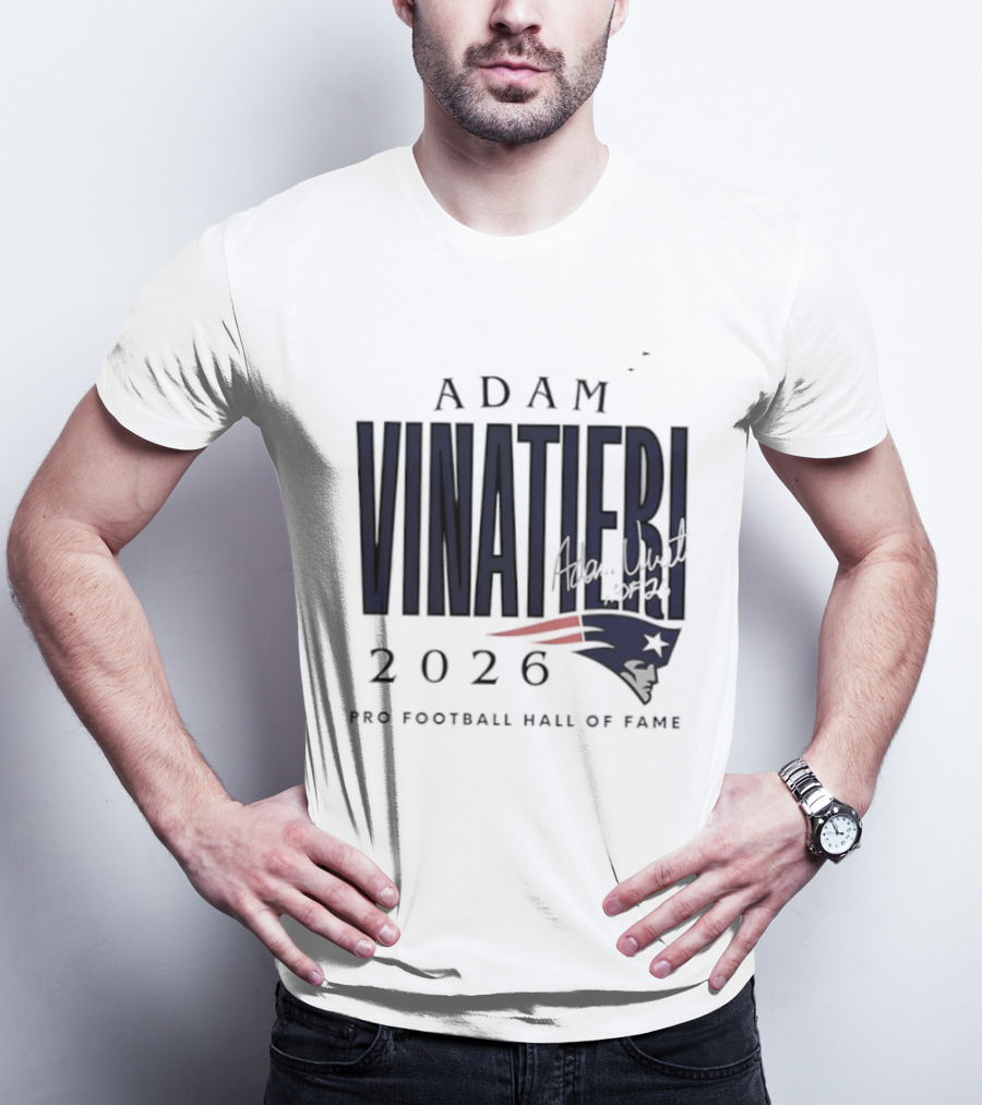 Adam Vinatieri 2026 Patriots Pro Football Hall Of Fame T-Shirt