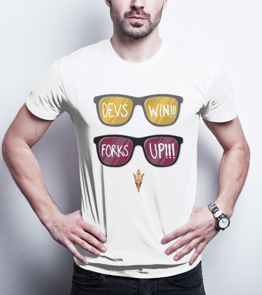 Arizona State Sun Devils Devs Win Forks Up Shades T-Shirt