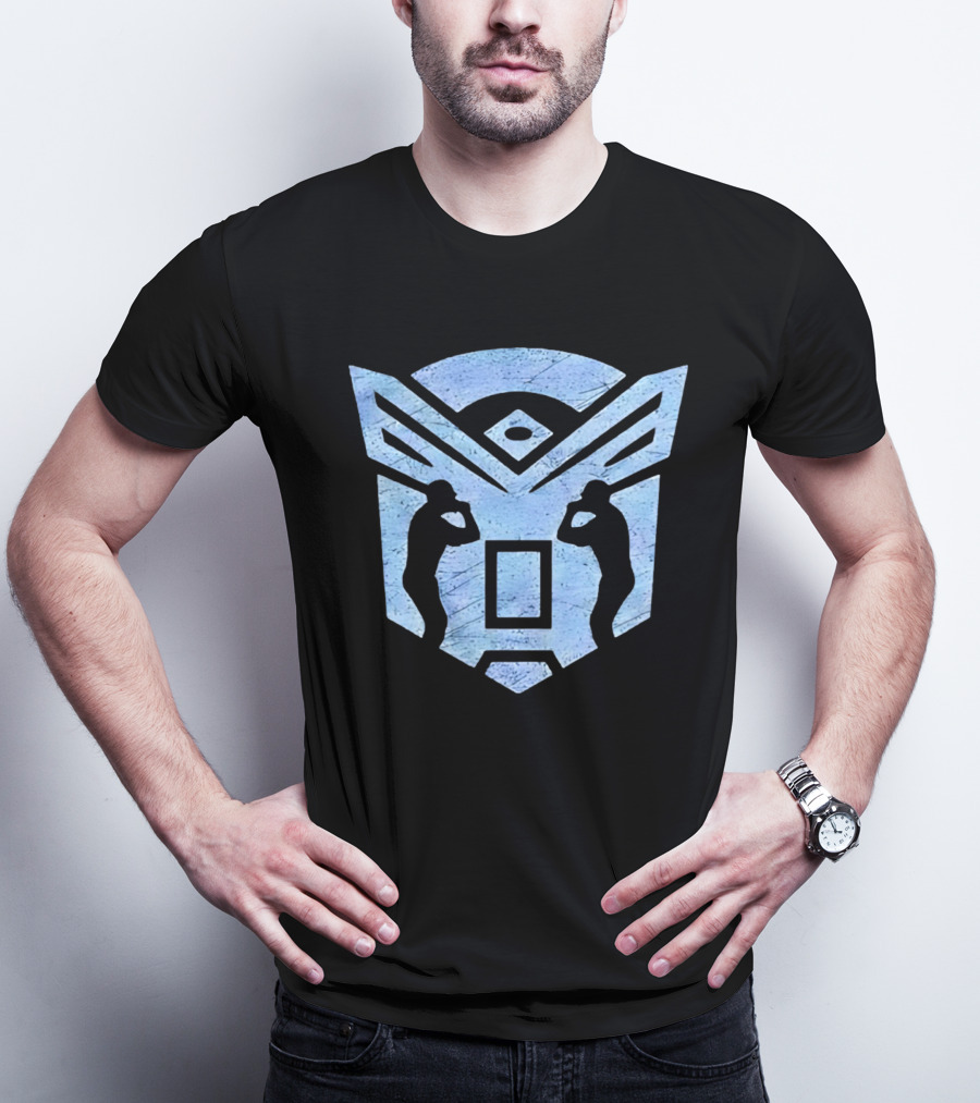 Autobats Baseball Transformers Logo Fusion T-Shirt