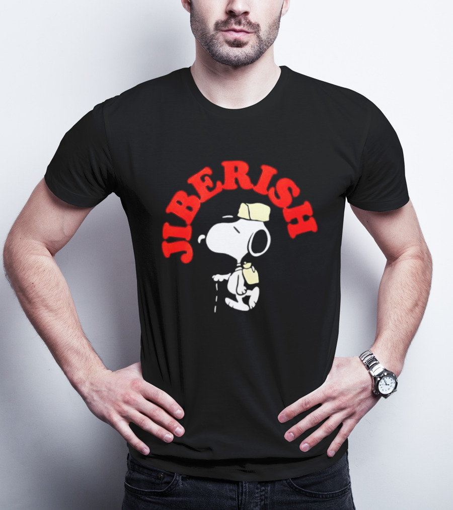 Jiberish Take A Hike Supima Snoopy Outdoors Adventure T-Shirt
