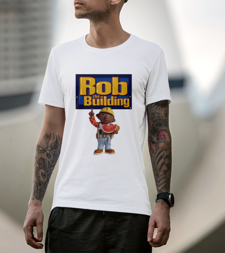 Rob The Building Watermelon Character Fun T-Shirt