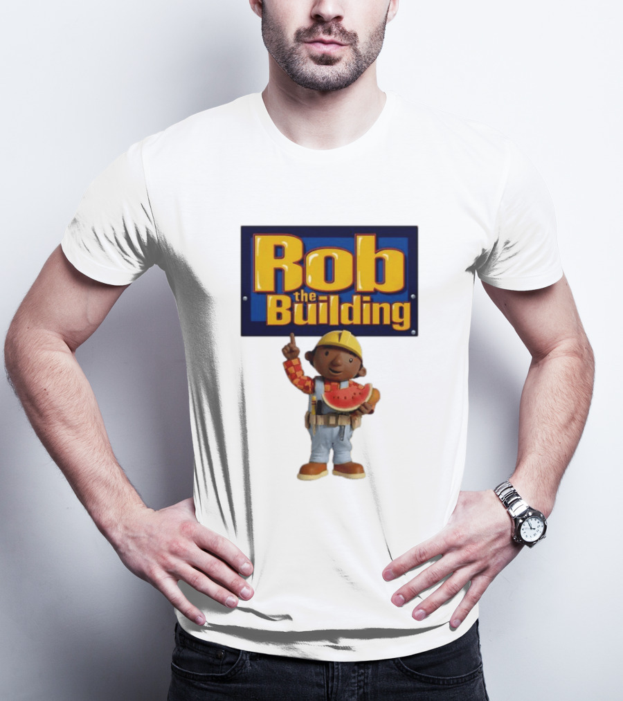 Rob The Building Watermelon Character Fun T-Shirt
