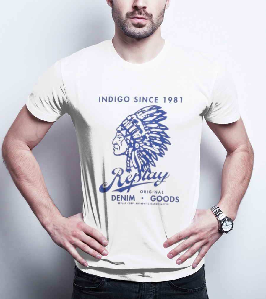 Indigo Since 1981 Replay Original Denim Goods T-Shirt