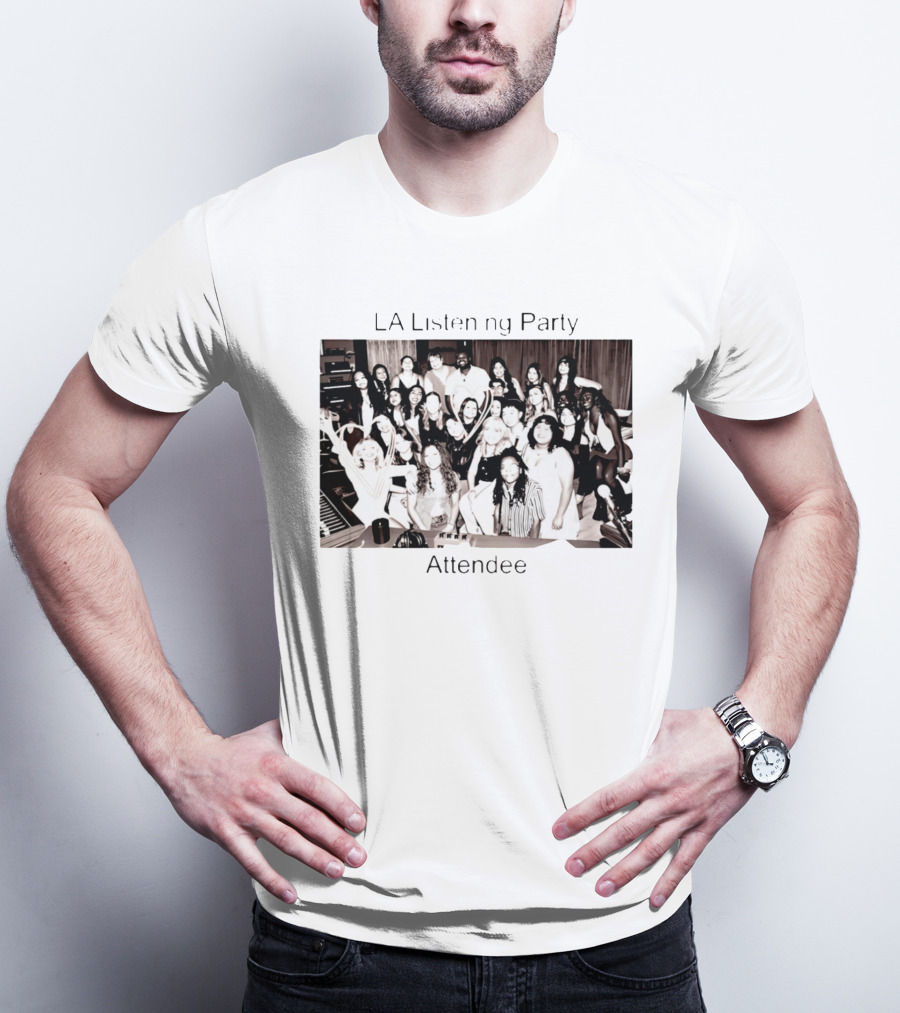 LA Listening Party Attendee Event Group Photo T-Shirt