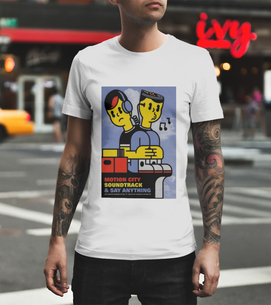 Motion City Soundtrack Say Anything Tour February 10 2026 Fillmore Detroit T-Shirt