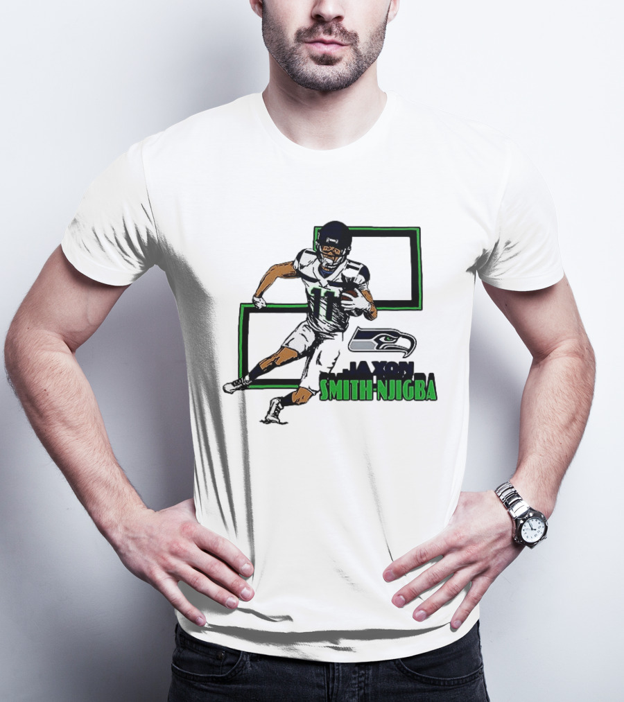 Jaxon Smith Njigba Seattle Seahawks Football Action Seahawks T-Shirt