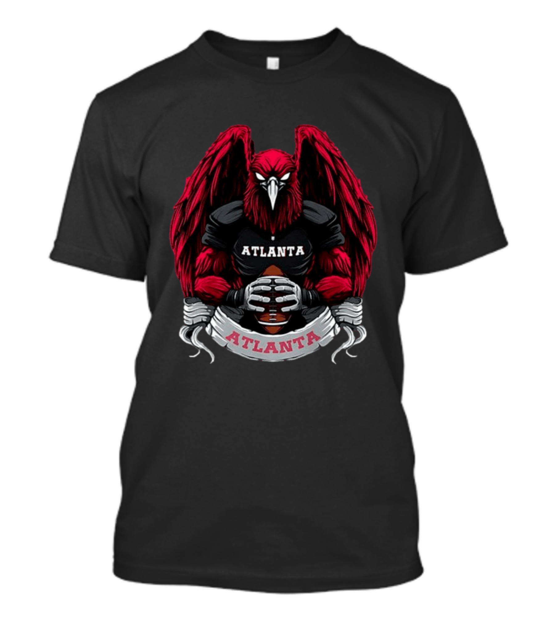 Atlanta Falcons Football Team Fierce Red Falcon Gripping Ball T-Shirt