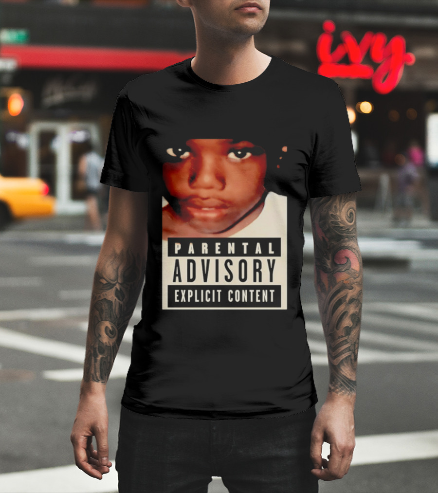 Parental Advisory Explicit Content Baby Keem Casino Album Cover Tracklist T-Shirt