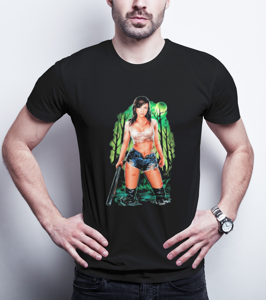 Danielle Harris Still Standing Fierce Survivalist Character In Forest Scene T-Shirt
