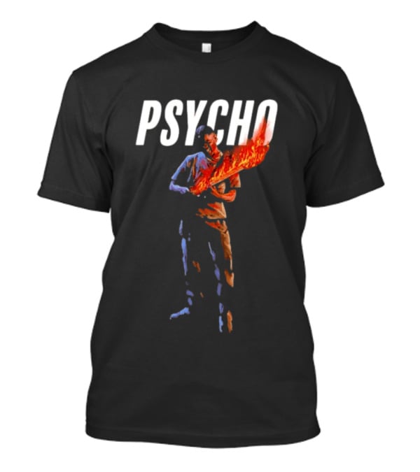 Psycho Fiery Abstract Figure T-Shirt