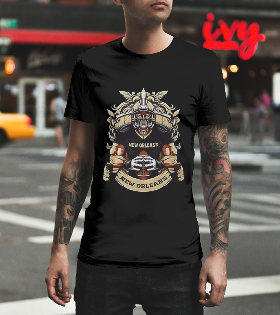 New Orleans Saints Football Crest Warrior T-Shirt