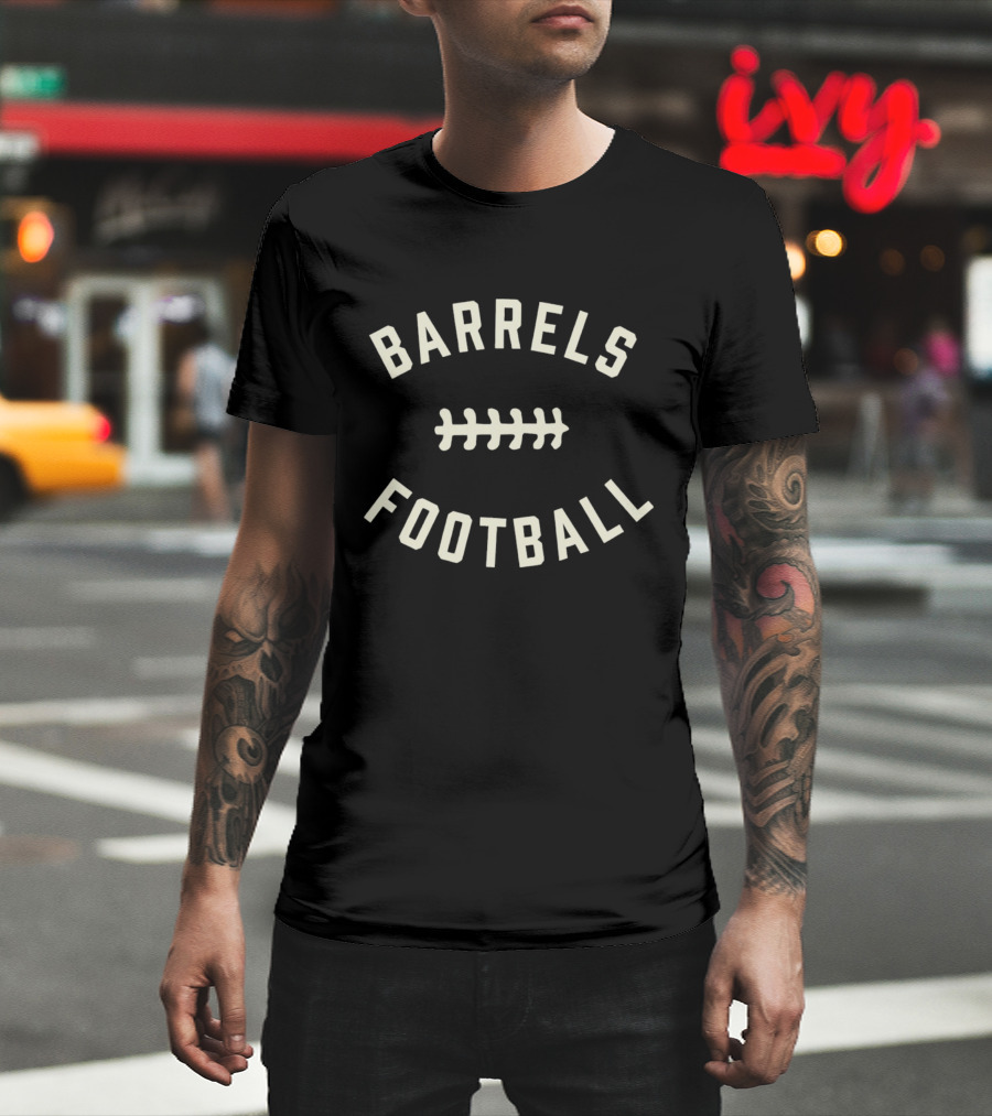 Kentucky Barrels Football Neat Bourbon T-Shirt