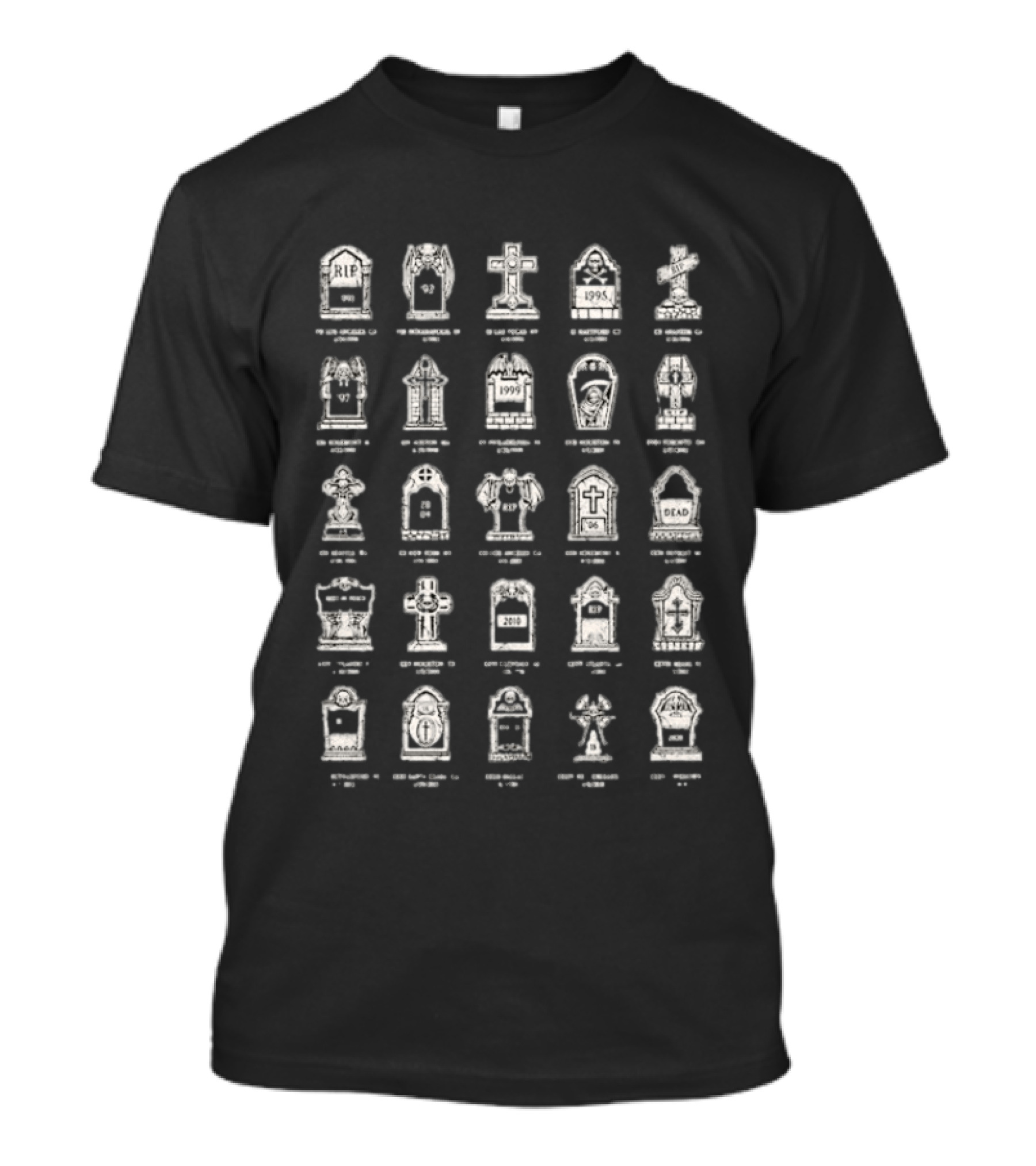 Mark Calaway The Undertaker 25 WrestleMania Wins Tombstones T-Shirt