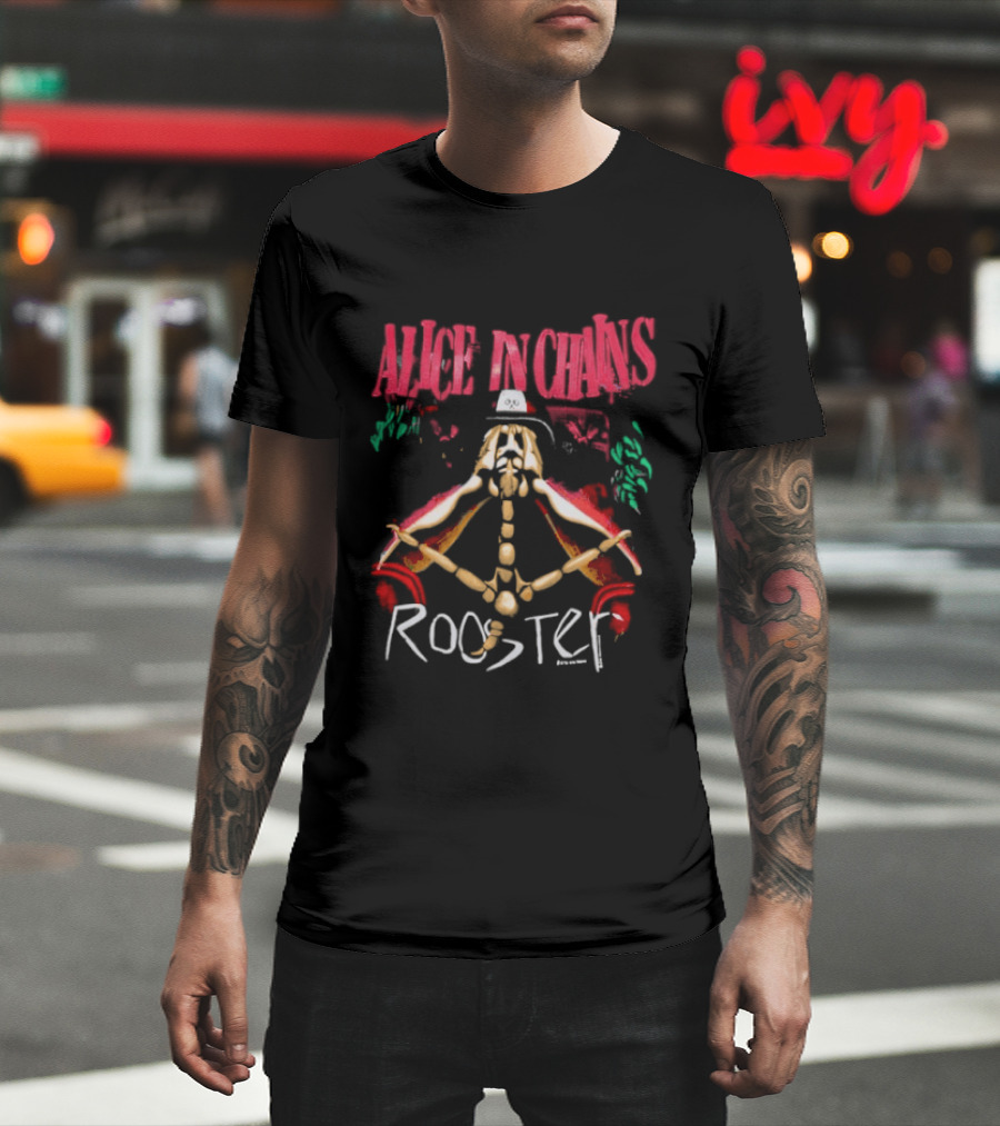 Alice In Chains Rooster 1993 Vintage Grunge Band T-Shirt
