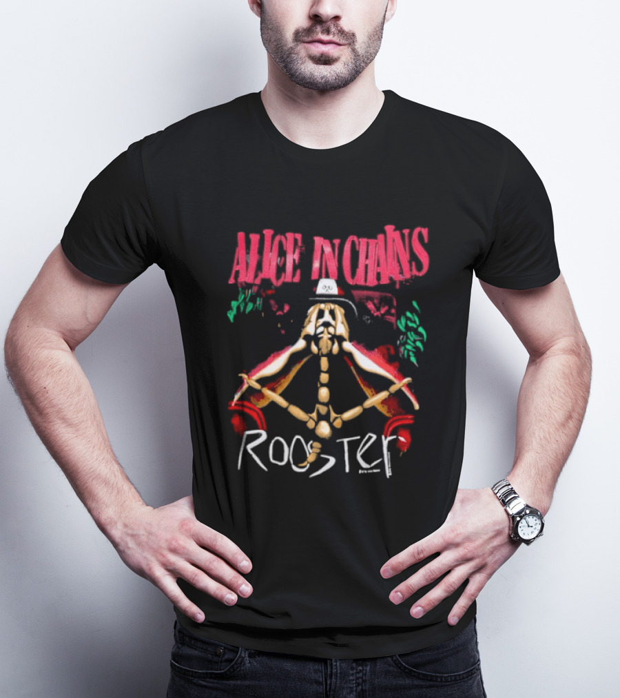 Alice In Chains Rooster 1993 Vintage Grunge Band T-Shirt