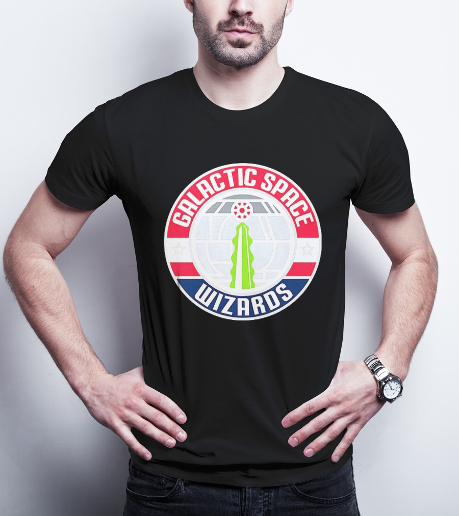 Galactic Space Wizards Iconic Sci Fi Emblem Magic Force Motif T-Shirt