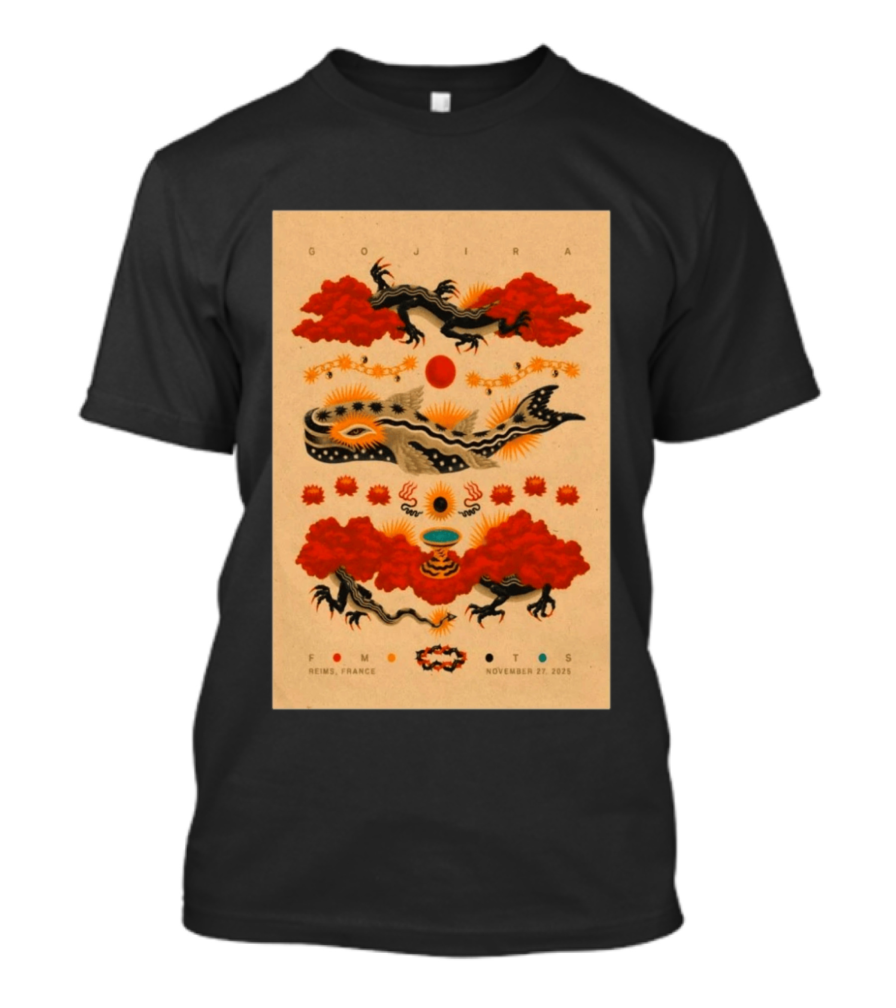 Gojira Reims France November 27 2026 Event T-Shirt