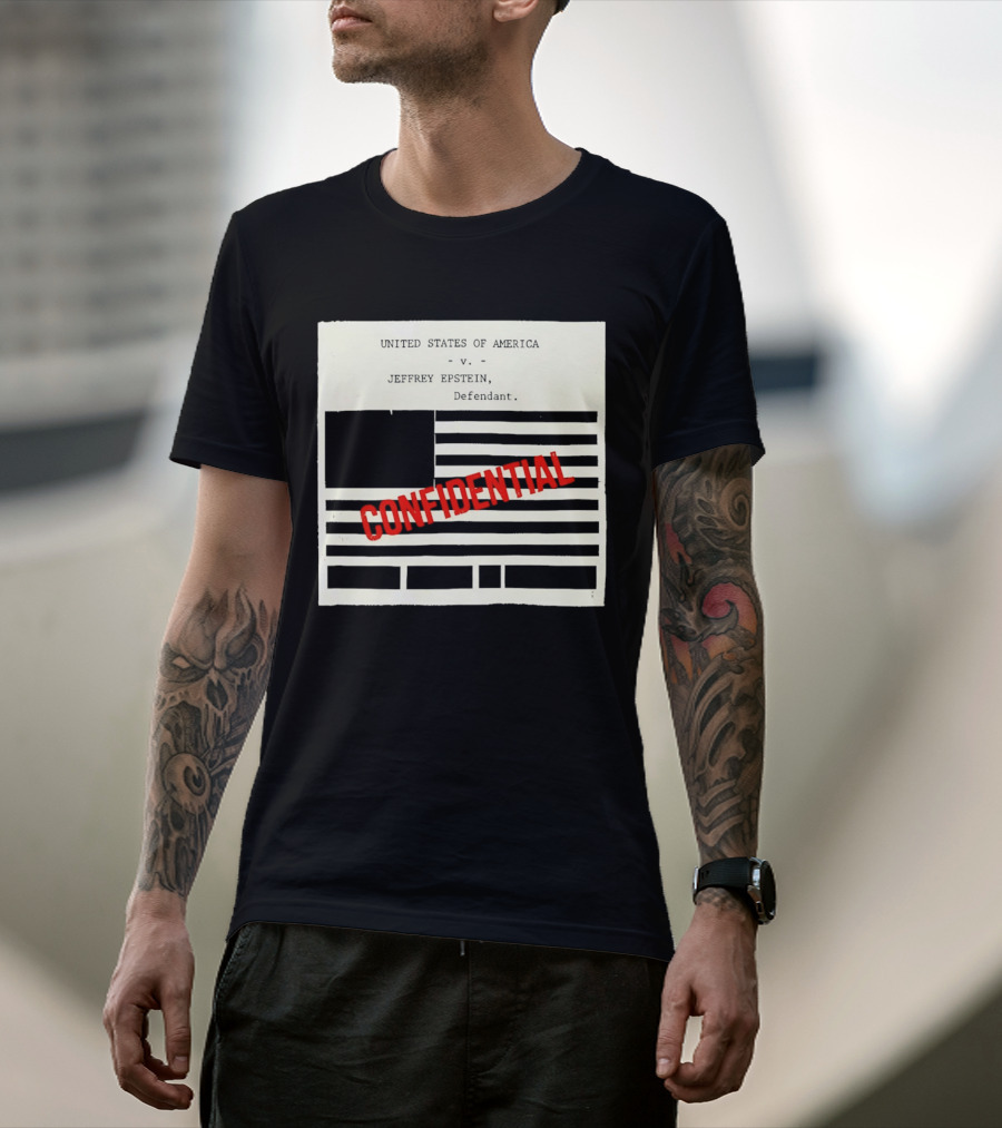 United States Of America Vs Epstein Defendant Flag Confidential T-Shirt