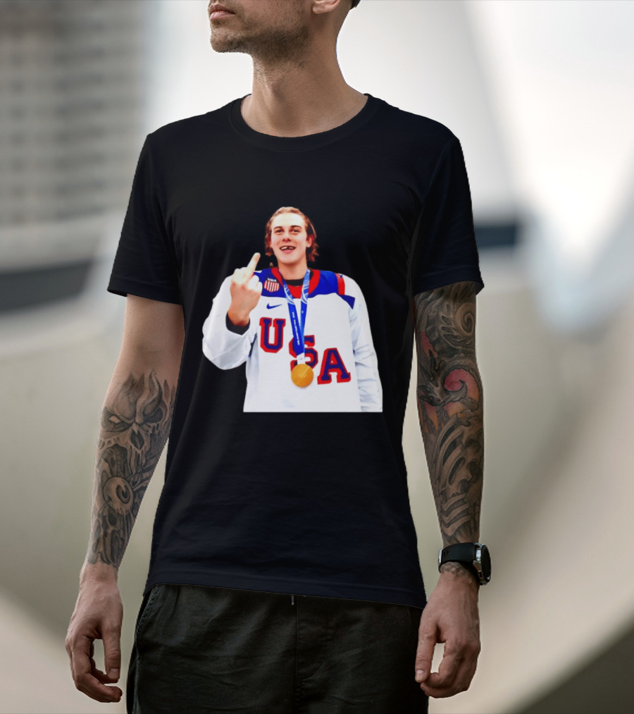 USA Gold Medal Middle Finger Olympic 2026 T-Shirt