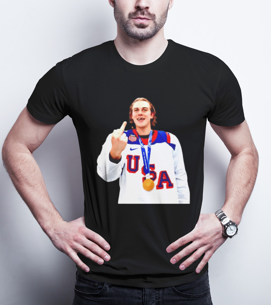 USA Gold Medal Middle Finger Olympic 2026 T-Shirt