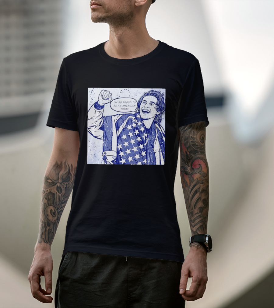 Jack Hughes USA I'm So Proud To Be An American Today T-Shirt
