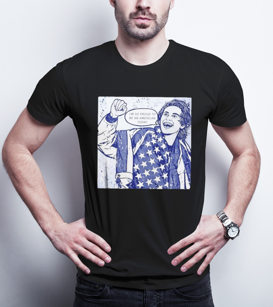 Jack Hughes USA I'm So Proud To Be An American Today T-Shirt