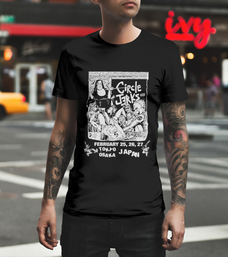 Circle Jerks Tokyo Osaka Japan Tour February 25 26 27 Classroom 2026 T-Shirt
