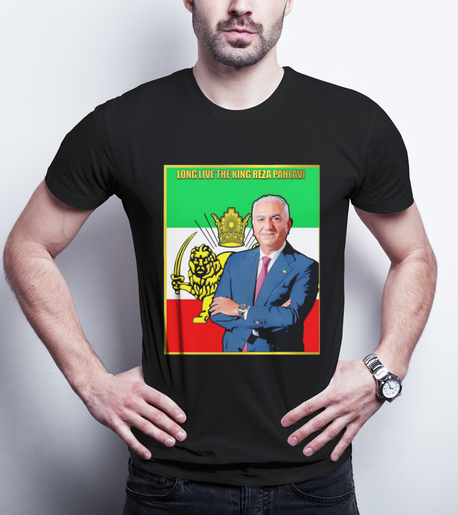 Long Live The King Reza Pahlavi Iranian Flag Lion T-Shirt