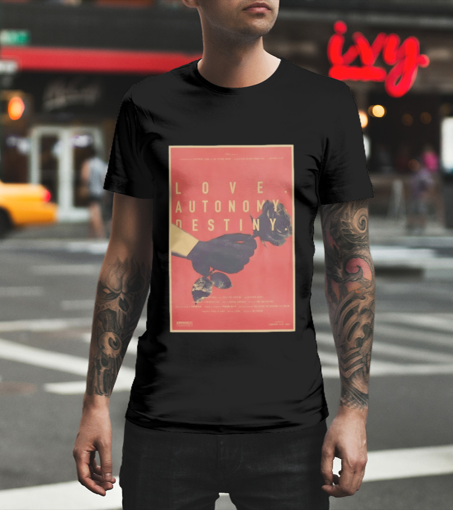 Love Autonomy Destiny Electric Dream Battery February 14th 2024 Hand Holding Flower T-Shirt