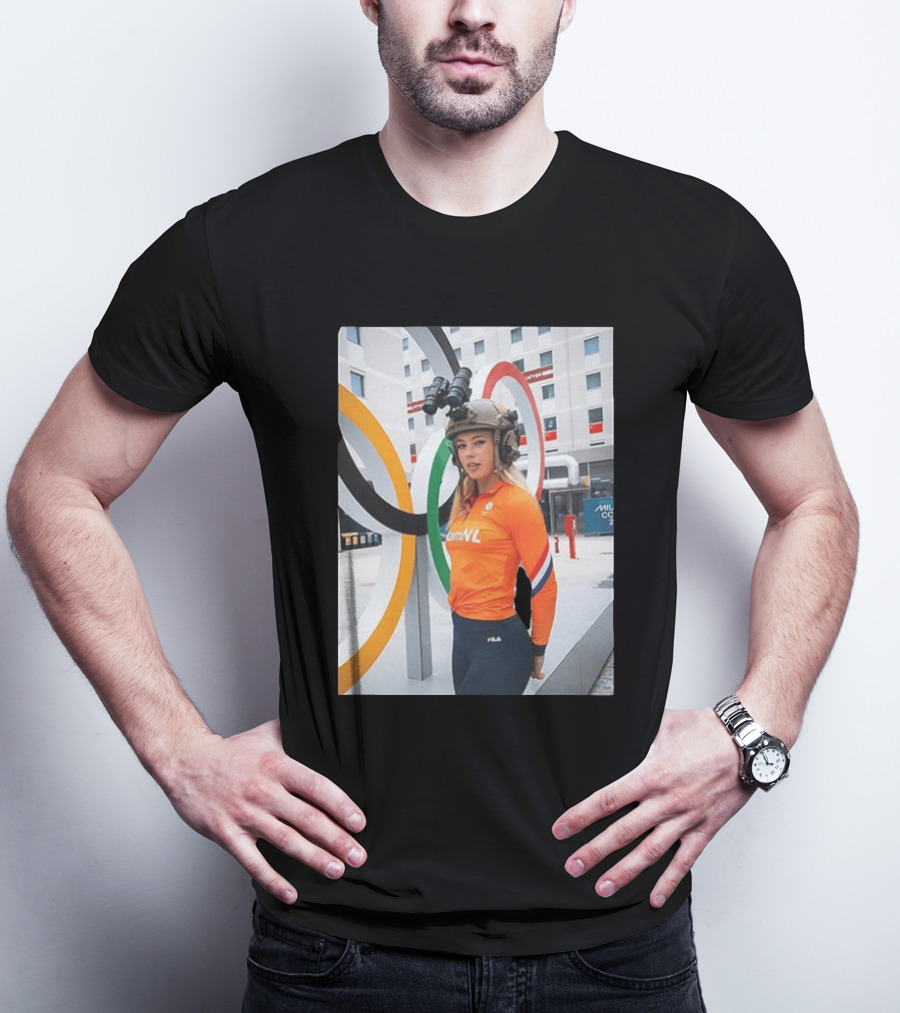 Jutta Leerdam Night Vision Helmet Netherlands Olympic Athlete Fila T-Shirt