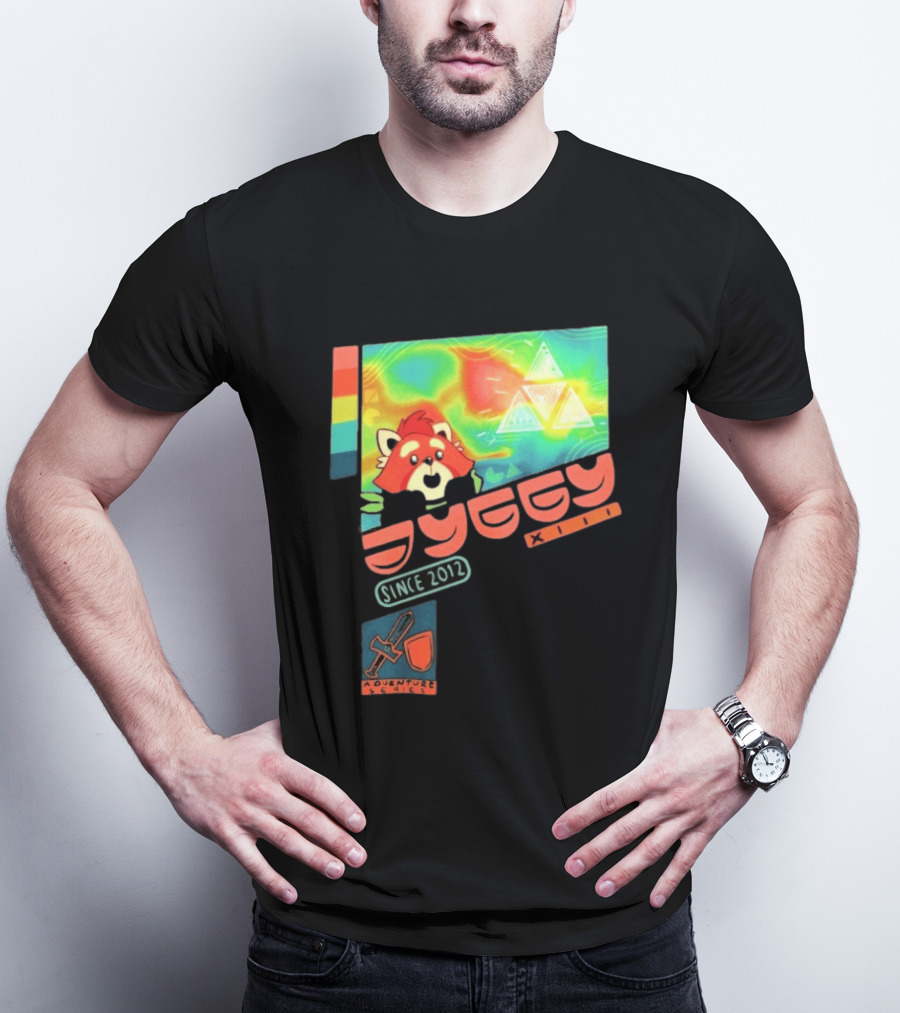 Jyggy Adventuring Since 2012 Red Panda Adventure Seeker Triangles T-Shirt