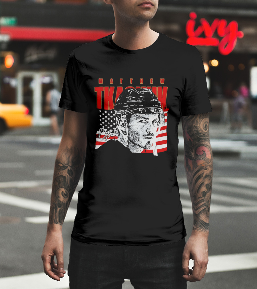 Matthew Tkachuk Usa Hockey Florida Stars And Stripes T-Shirt