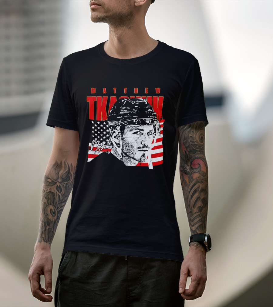 Matthew Tkachuk Usa Hockey Florida Stars And Stripes T-Shirt