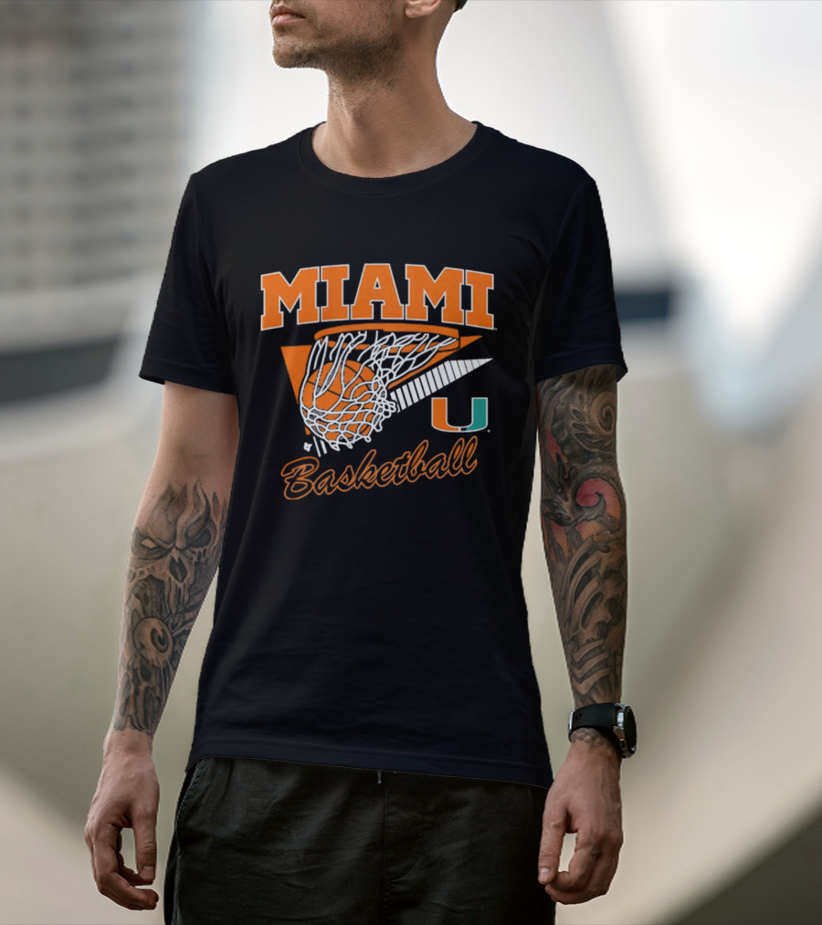 Miami Basketball U Basketball Swish T-Shirt