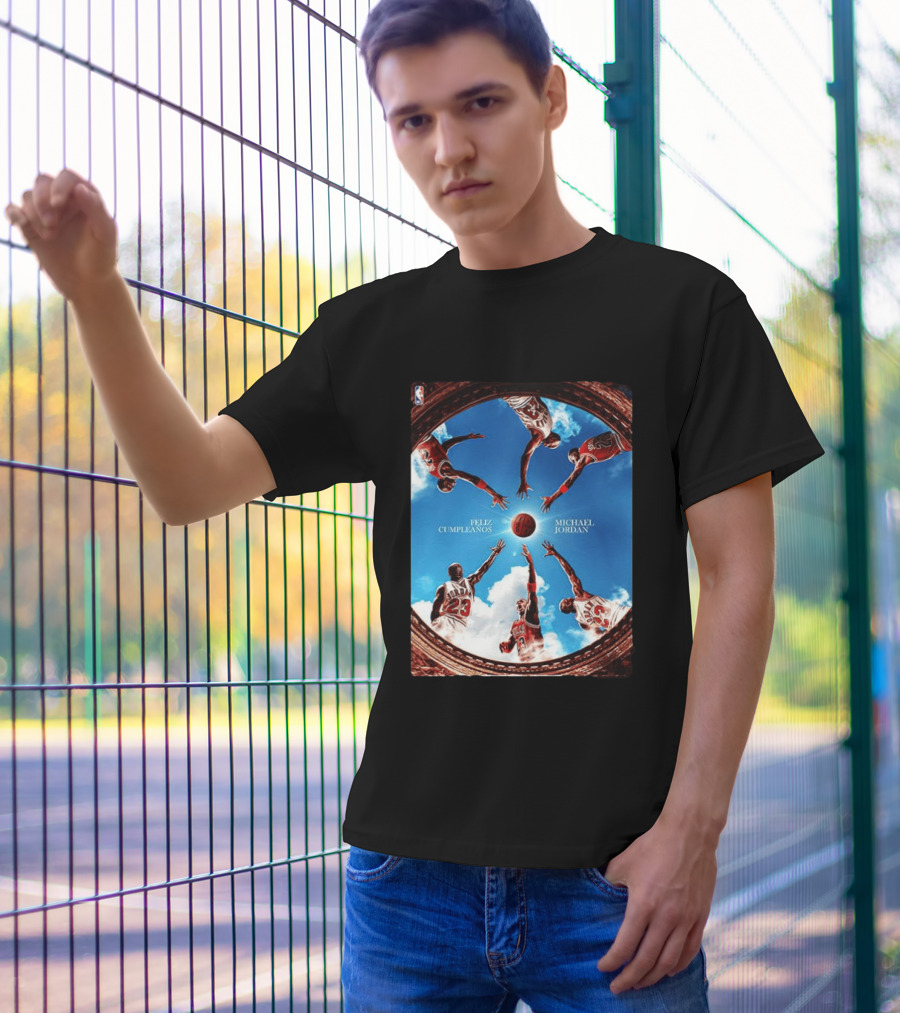 Feliz Cumpleaños Michael Jordan Basketball Reach Sky 23 T-Shirt