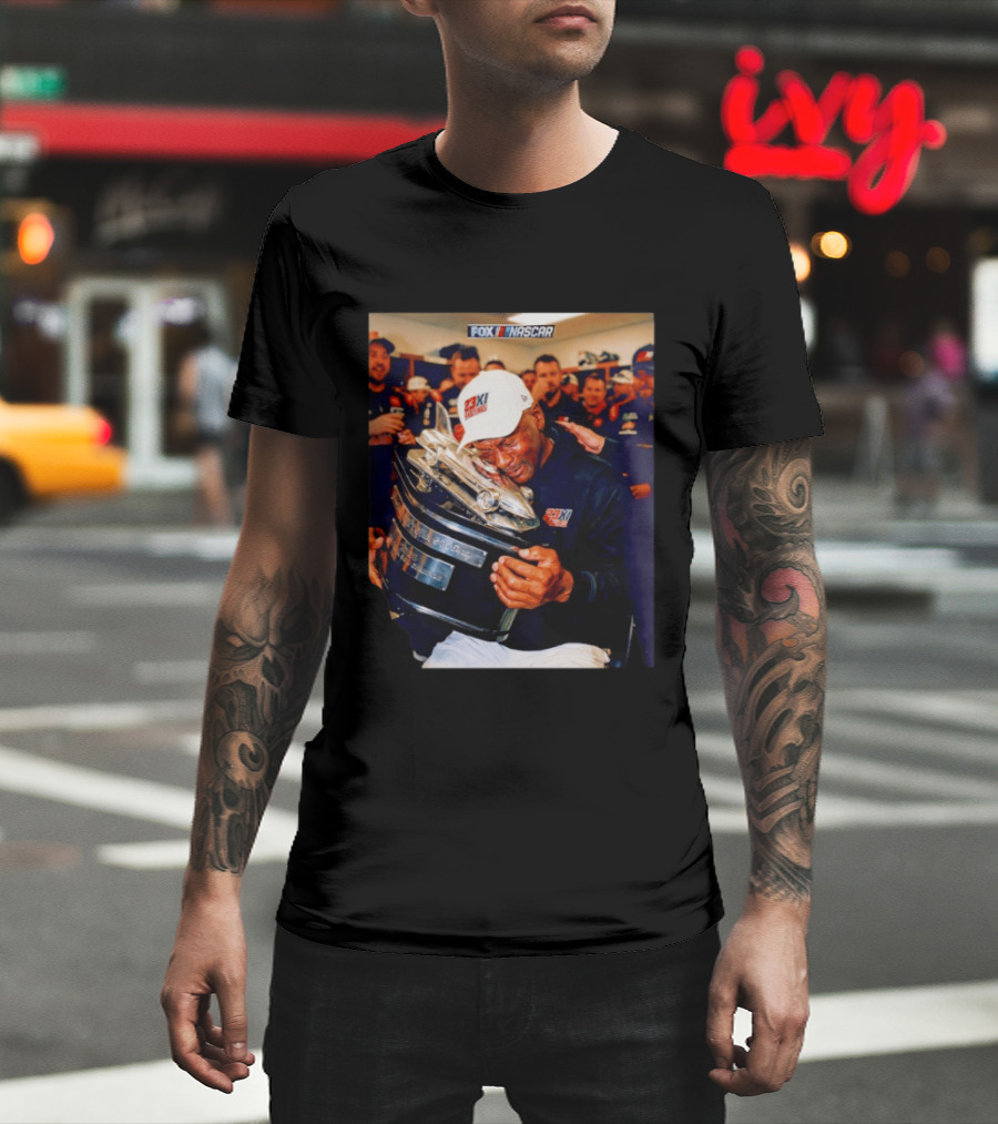 FOX NASCAR Michael Jordan 23XI Racing Daytona 500 Victory Celebration T-Shirt