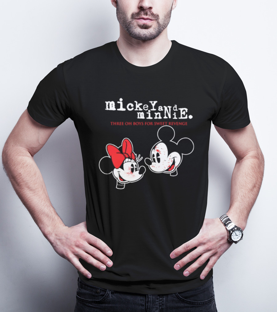 Mickey And Minnie Mouse Three Oh Boys For Sweet Revenge T-Shirt