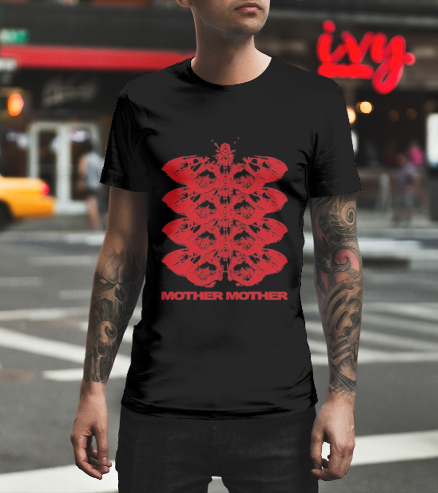 Mother Mother Red Moth Symmetrical T-Shirt