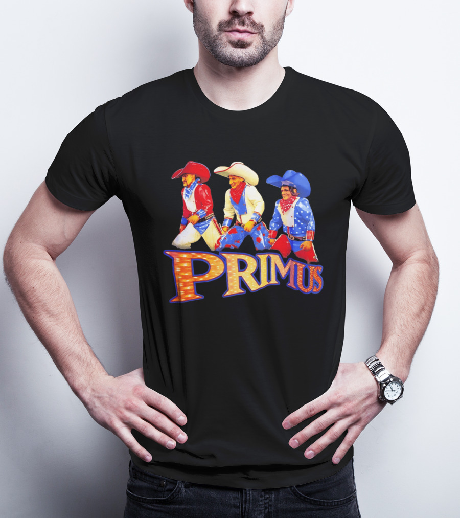 Primus Cowboys Band Merch Colorful Western T-Shirt