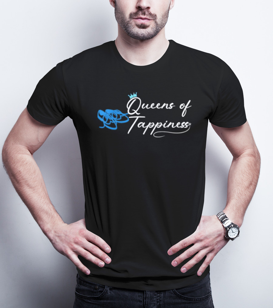 Queens Of Tappiness 2026 Blue Crown Script T-Shirt