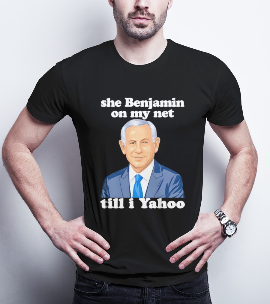 She Benjamin On My Net Till I Yahoo Cartoon Benjamin Portrait Blue Suit T-Shirt