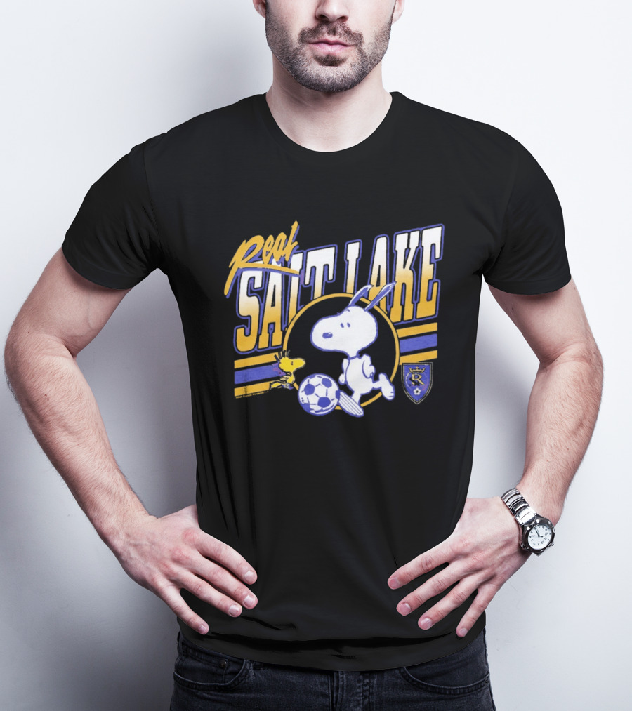 Real Salt Lake Snoopy Soccer Collaboration Peanuts Comic T-Shirt