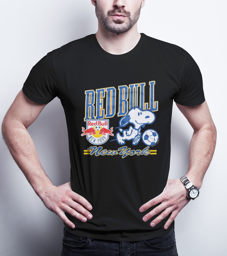 Peanuts Snoopy Red Bull New York Soccer Collaboration T-Shirt