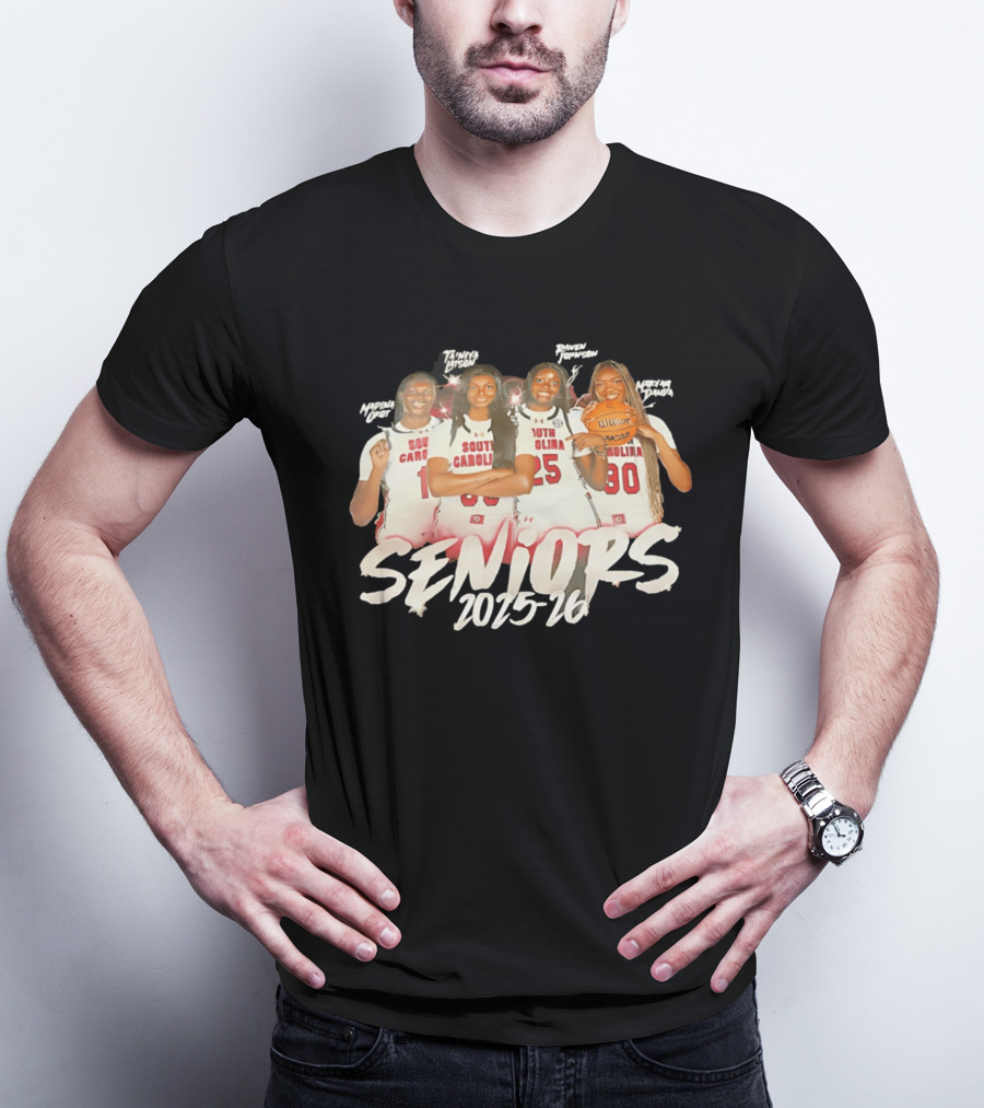 South Carolina Women's Basketball Seniors 2025 26 Aiysha Davis Joyce Tanya Latson Marina Okafor Nneka Nadarai T-Shirt