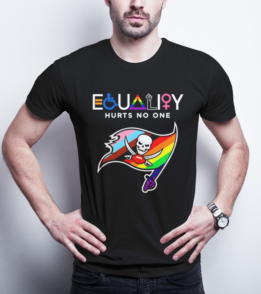 Tampa Bay Buccaneers Equality Hurts No One LGBTQ Pride Flag T-Shirt