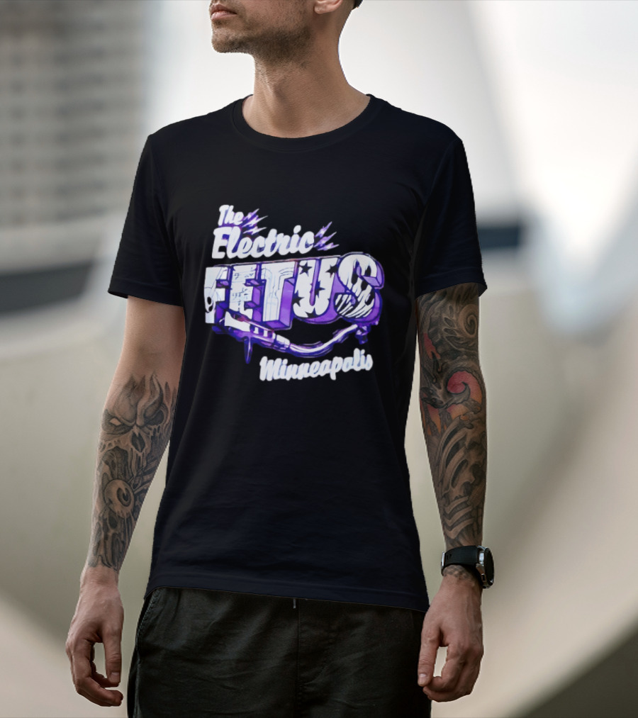 The Electric Fetus Minneapolis Purple Stars And Stripes T-Shirt