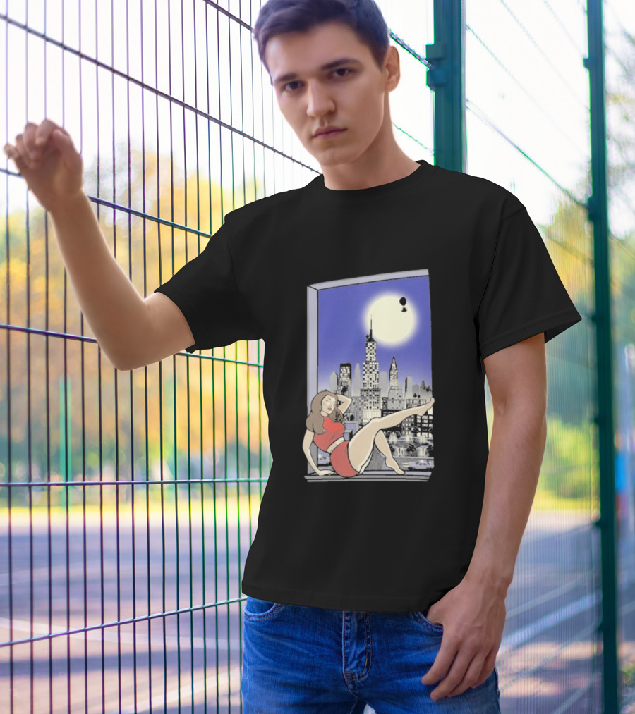 Pauline TheSpaceVixen Urban Moonlit Cityscape T-Shirt