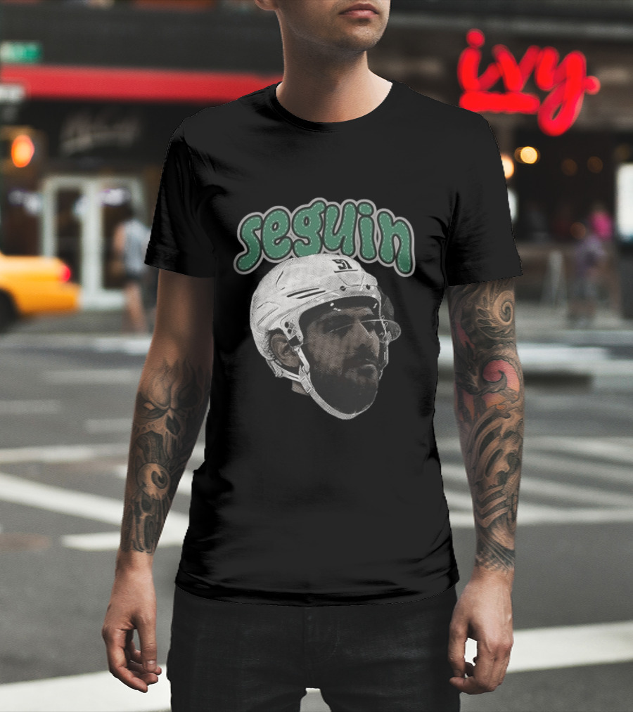 Seguin Dallas Stars Hockey Big Face T-Shirt